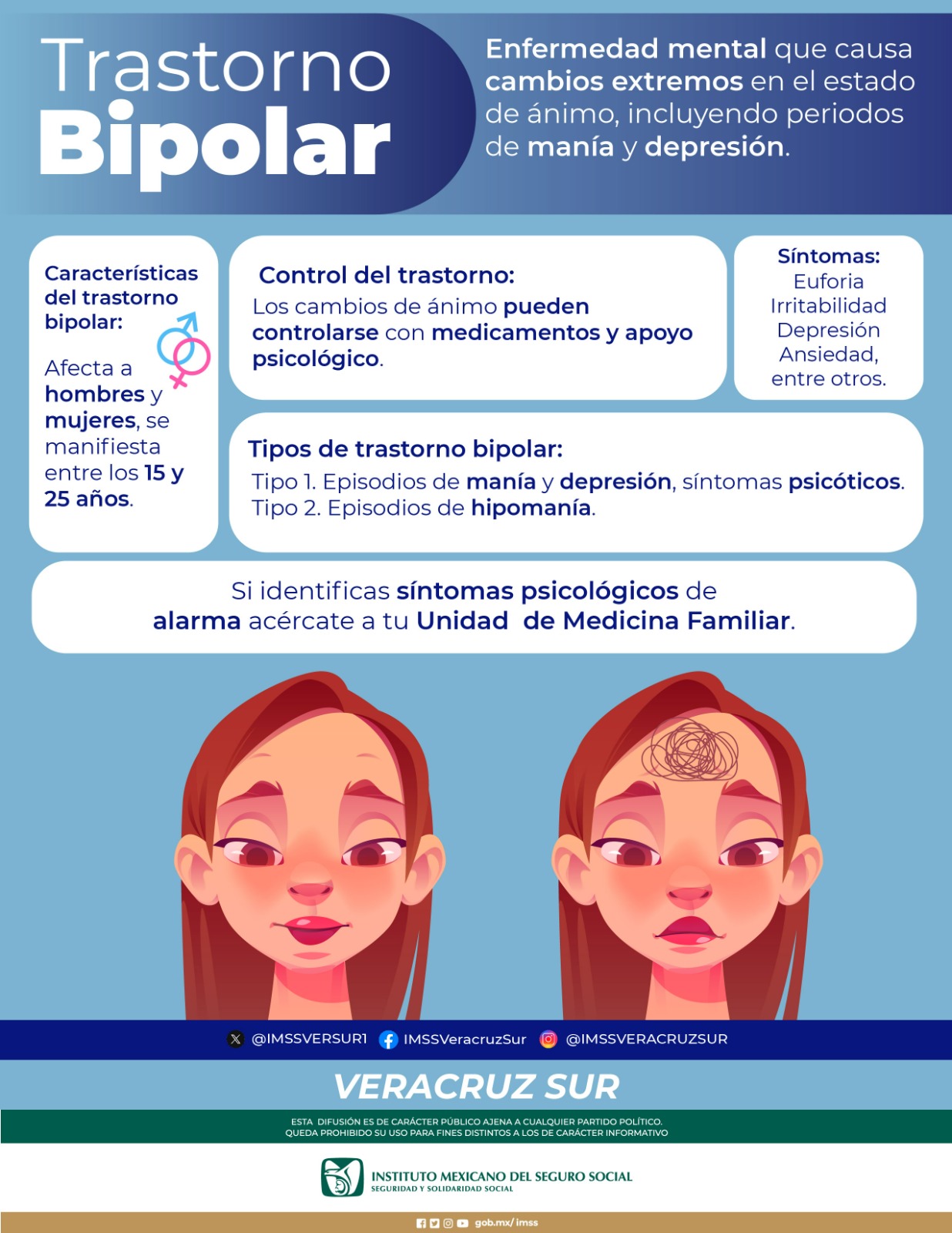 Informa IMSS Veracruz Sur sobre Trastorno Bipolar - En Conexión